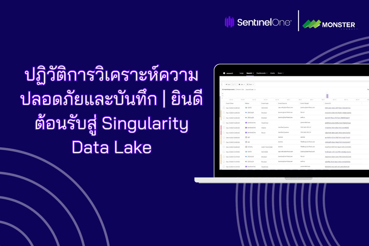Monster Connect | วิเคราะห์ความปลอดภัยและบันทึก - Singularity Data Lake