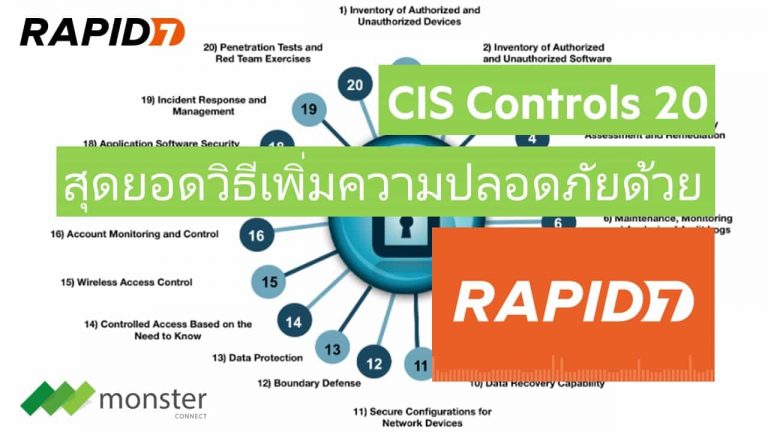 Monster Connect | CIS Control 20 สุดยอดวิธีเพิ่มความปลอดภัย ด้วย Rapid7